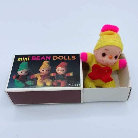 Toys | Vintage Mini Bean Doll 7s Yellow Pink Red No 888 Original ...